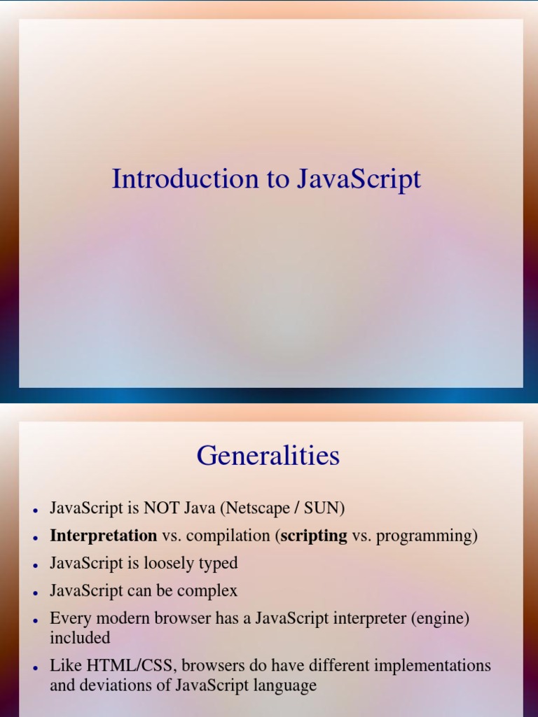 01 IntroductionToJavaScript | PDF | Boolean Data Type | Array Data Type
