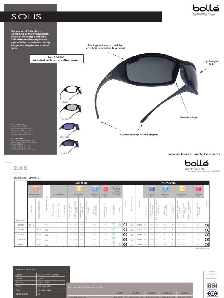 Bolle Solis GB | PDF | Glasses | Physical Chemistry