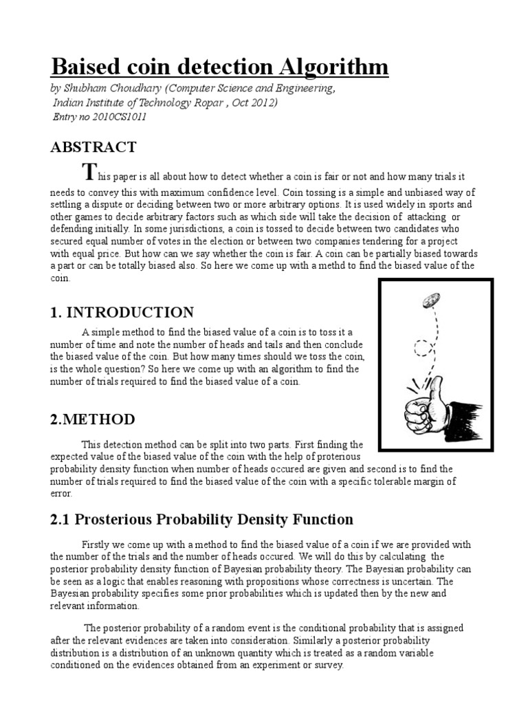 Biased Coin | PDF | Confidence Interval | Probability Theory