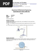 Engineering Statics Exam | PDF | Physics | Mechanical Engineering