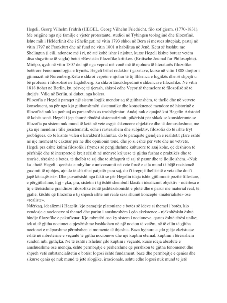 Hegeli - Filozofia e Se Drejtes | PDF