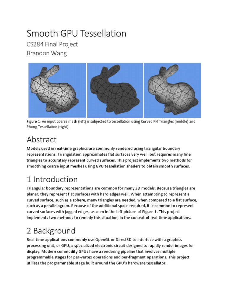 Smooth GPU Tessellation | Shader | Graphics Processing Unit