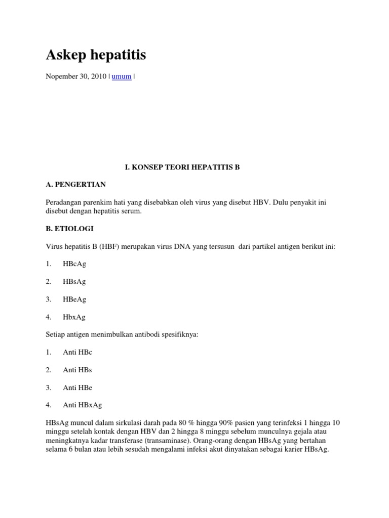 Askep Hepatitis | PDF