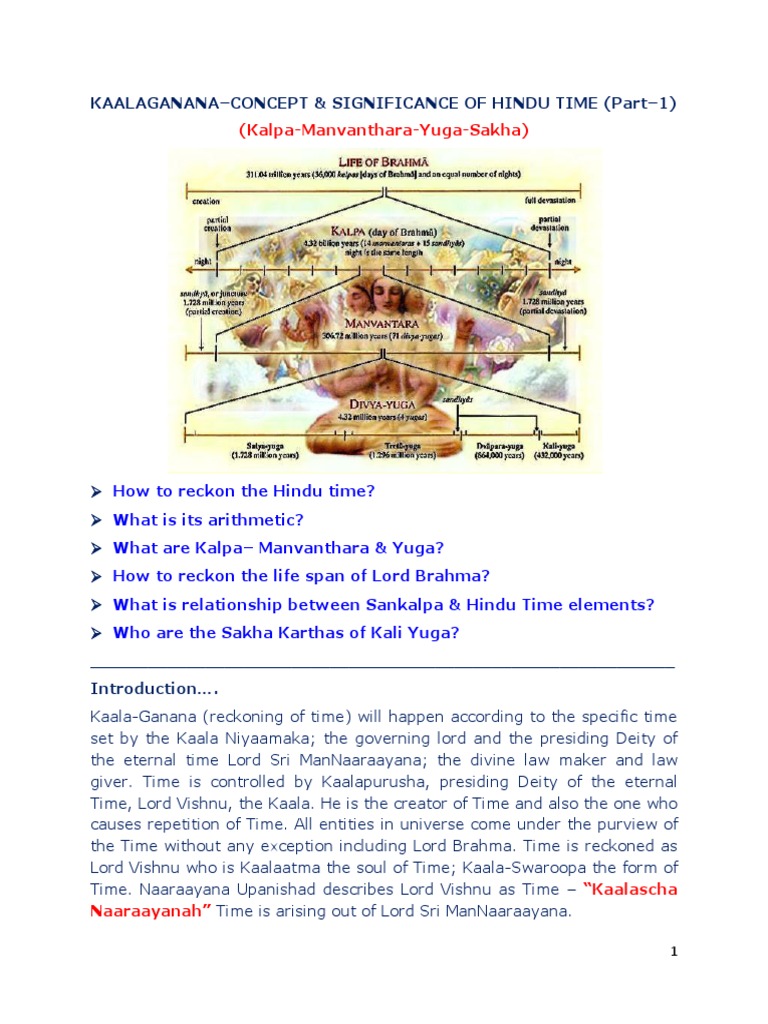 Hindu Time Cycle: Kalpa and Yugas Explained | PDF | Vishnu | Vedas