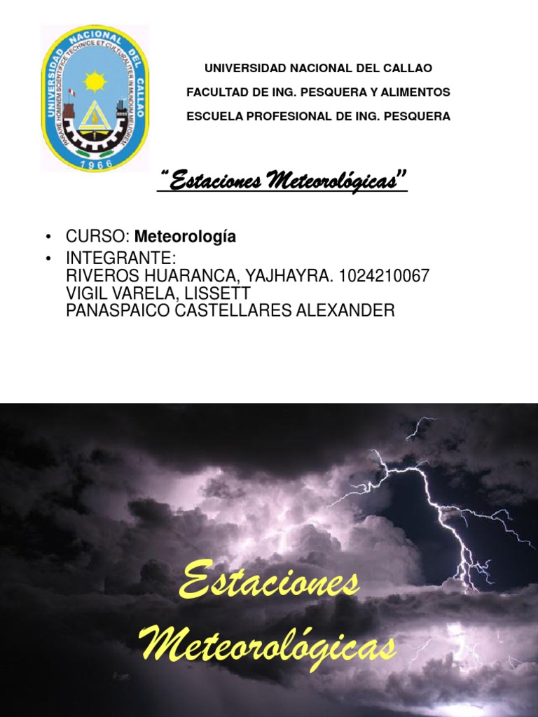 Estaciones Meteorologicas | PDF | Meteorología | Velocidad del viento