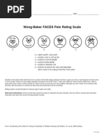 Wong-Baker Faces Pain Scale Overview | PDF | Pain | Disability