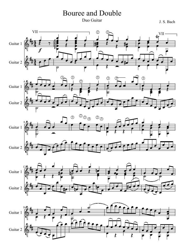Bouree_and_Double.pdf | Classical Music | Entertainment (General)
