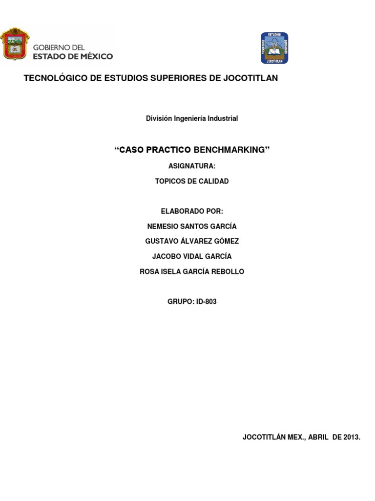 Caso Practico Benchmarking | PDF | Benchmarking | Cliente
