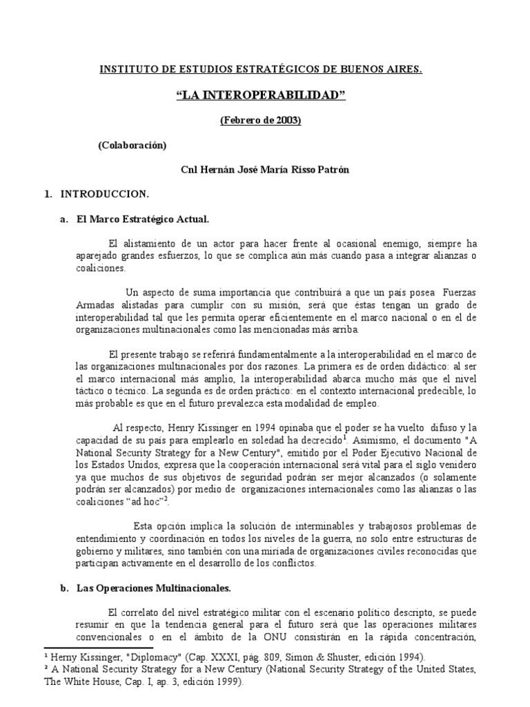 La Interoperabilidad CNL RISSO PATRON | PDF | Nación | Comunicación