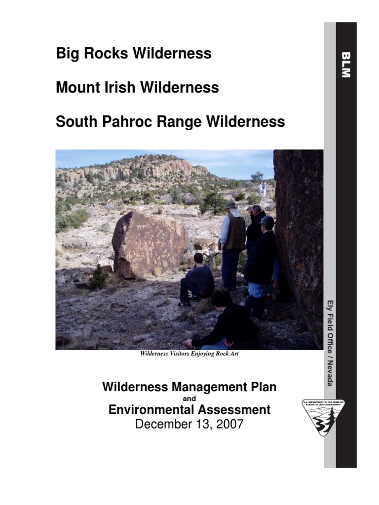 BLM Wilderness Management Plan - Big Rocks, Mount Irish and South ...