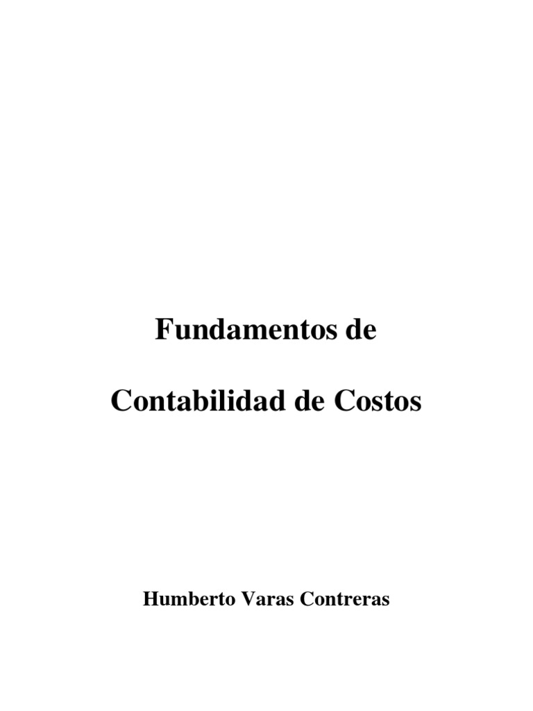 Libro de Costos | Descargar gratis PDF | Costo | Contabilidad