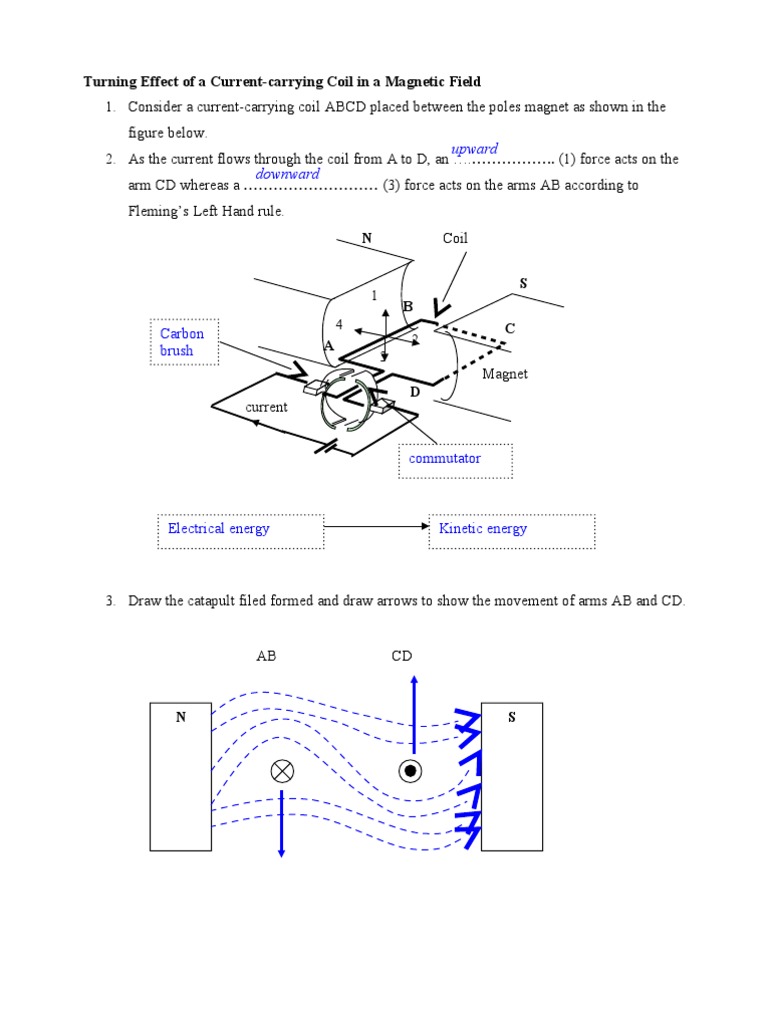 Turning Effect of A Current-Carrying Coil in A Magnetic Field | PDF ...