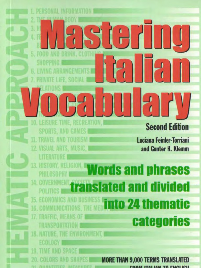 Master Italian Vocabulary | PDF