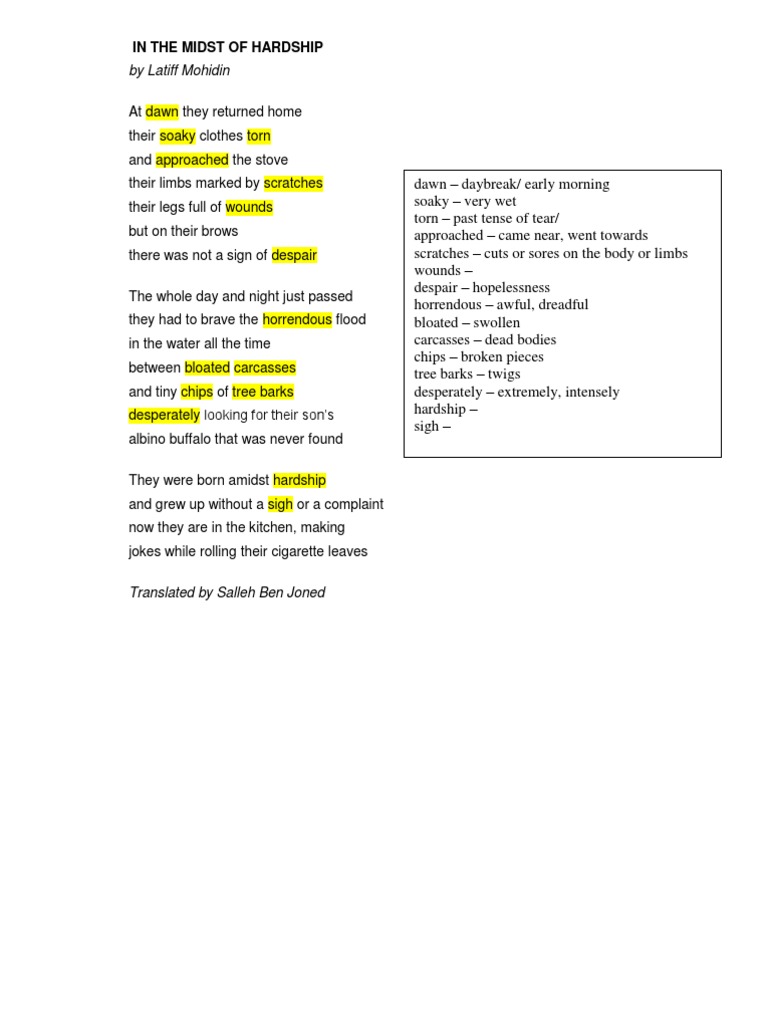 Hardship Worksheet | PDF