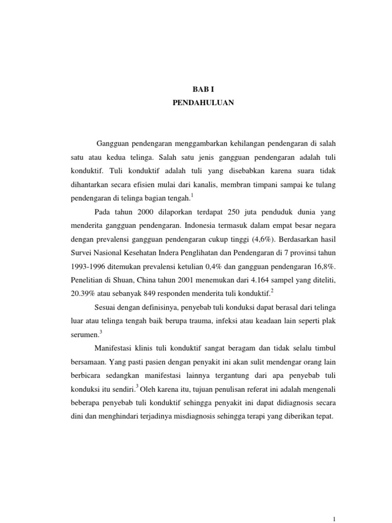 Penyebab Tuli Konduktif | PDF