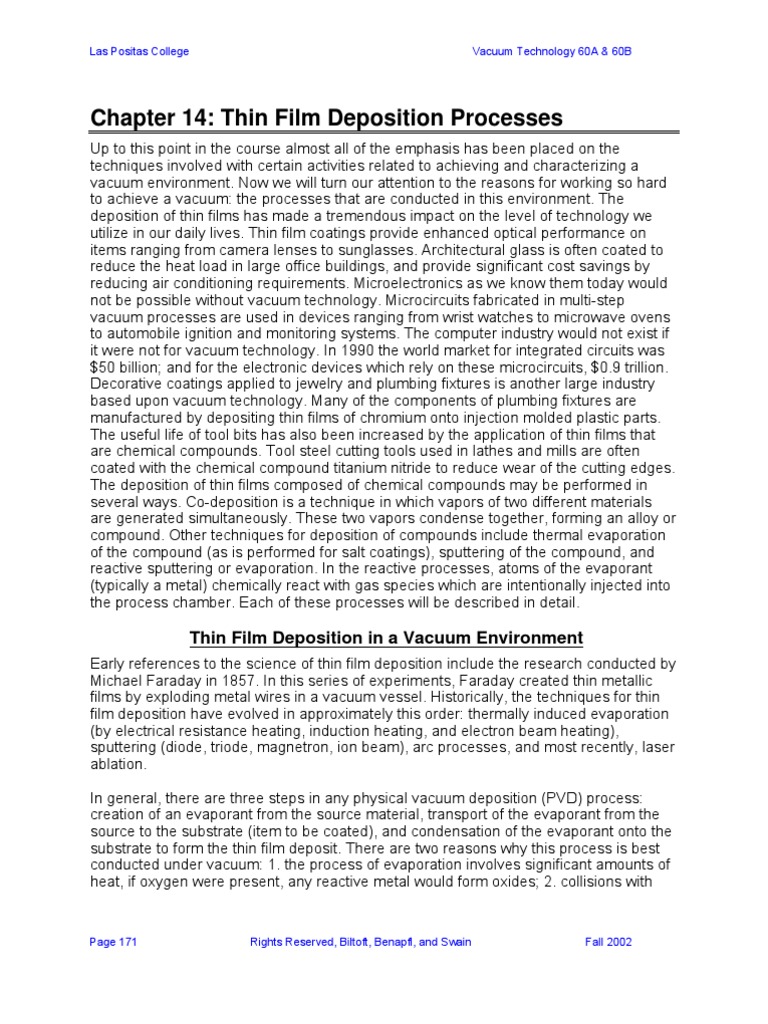 Thin Film Deposition Processes Explained | PDF | Thin Film | Sputtering