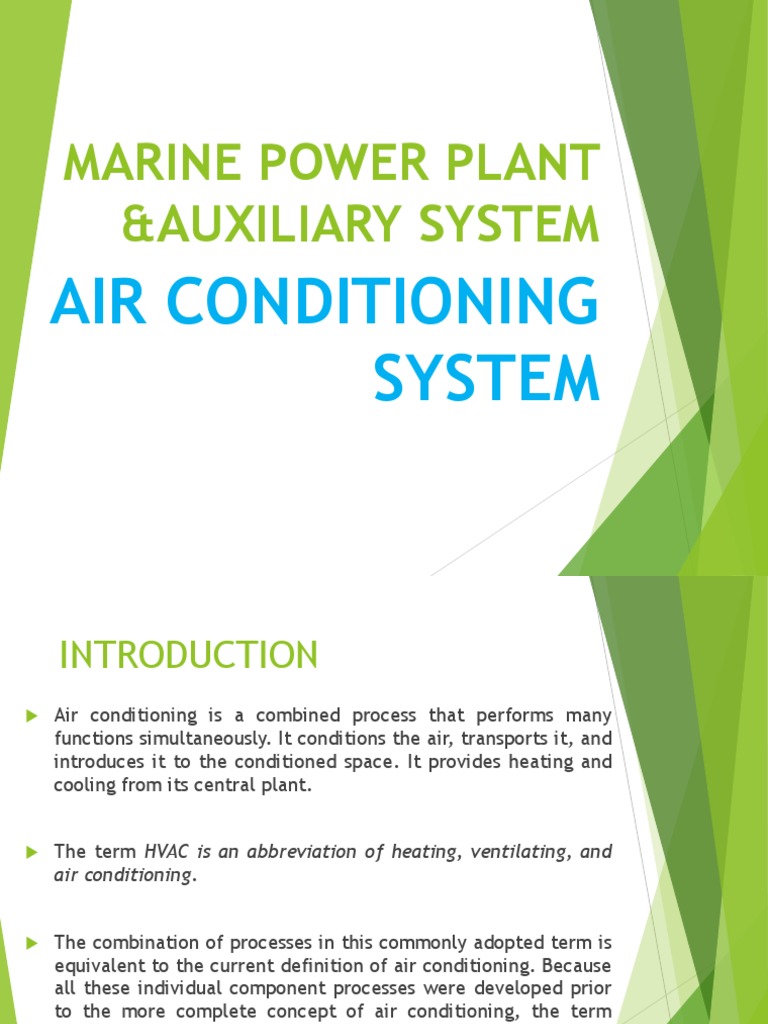 Air Conditioning System On Ships | PDF | Air Conditioning | Hvac