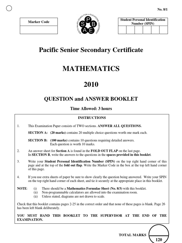 Pssc Maths Qp Pdf Download Free Pdf Trigonometric Functions Angle