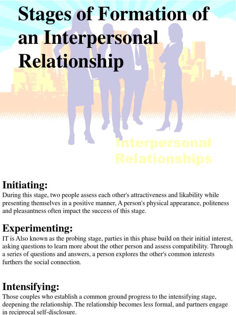 Stages of Formation of An Interpersonal Relationship | PDF