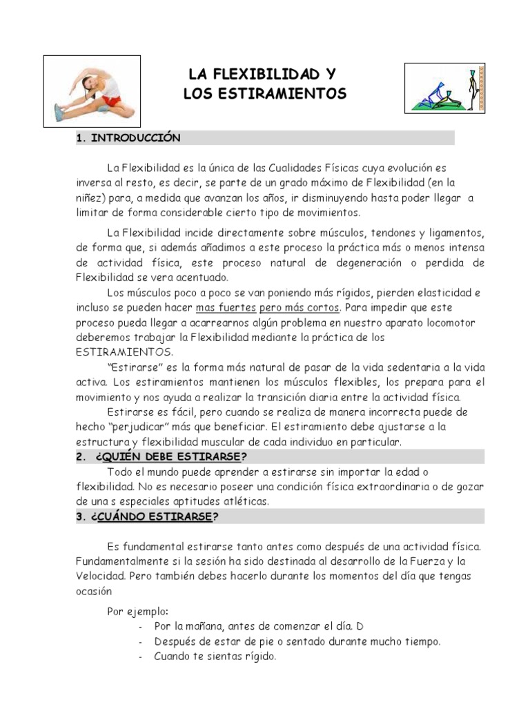 La Flexibilidad | PDF | Flexibilidad (anatomía) | Músculo