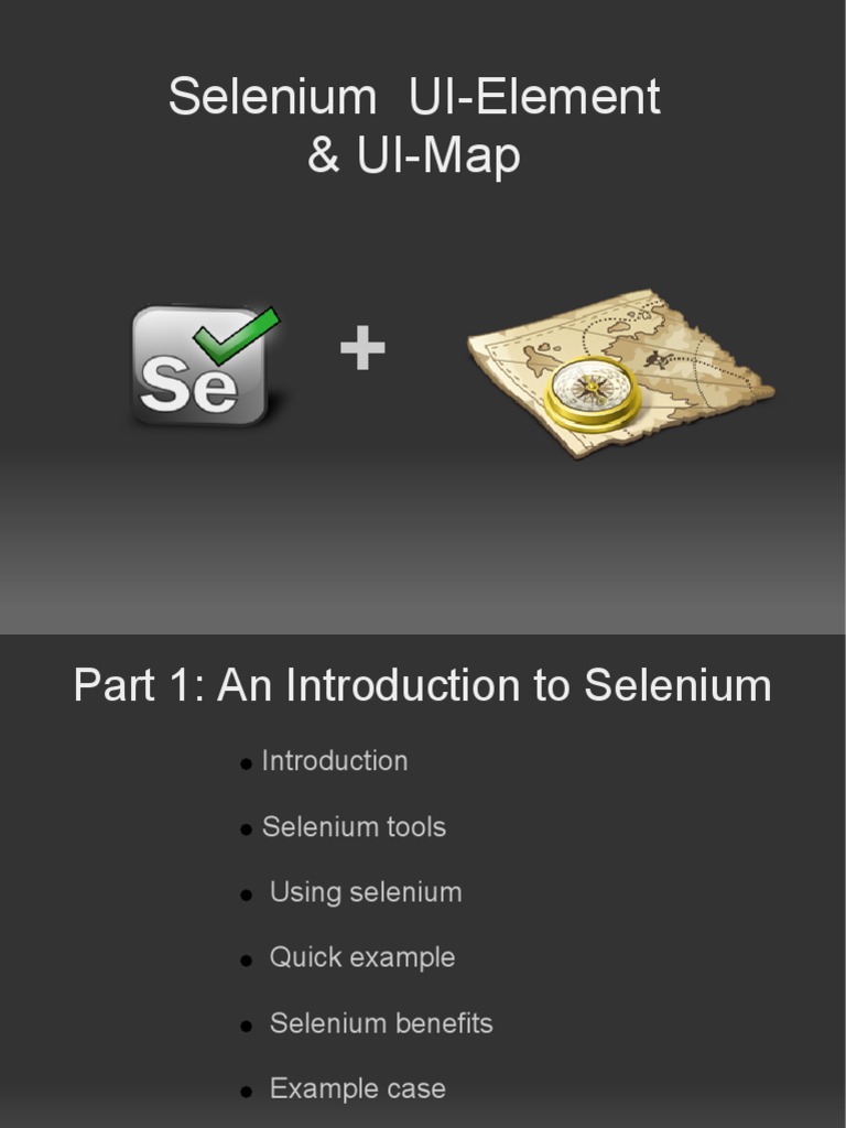 Selenium UI Map | Selenium (Software) | Document Object Model