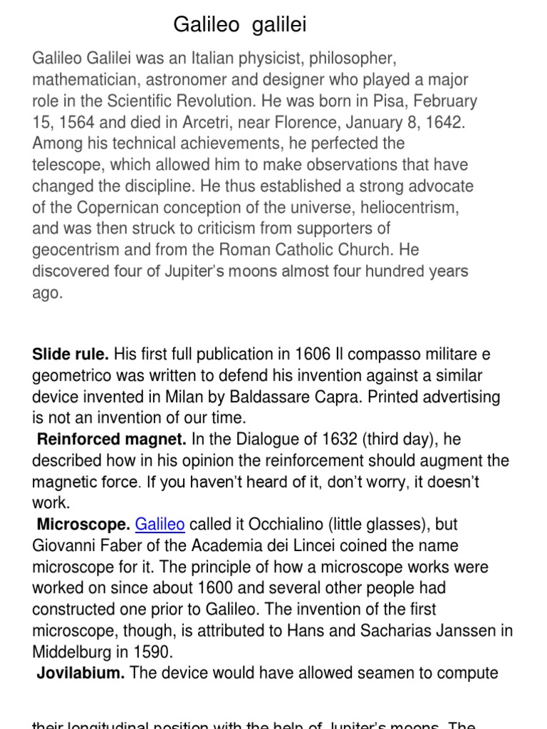 Galileo Galilei facts | Albert Einstein | Photon