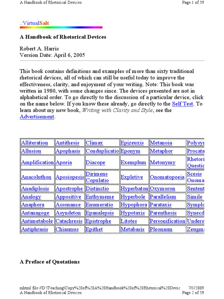 Rhetorical Devices | Sentence (Linguistics) | Rhetoric