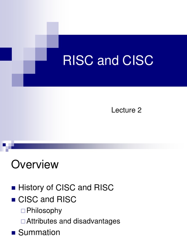 Risc and Cisc | PDF | Instruction Set | Central Processing Unit