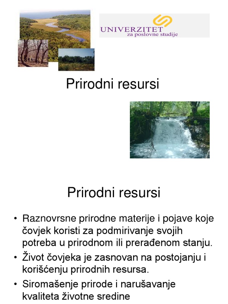 Prirodni Resursi 1 | PDF