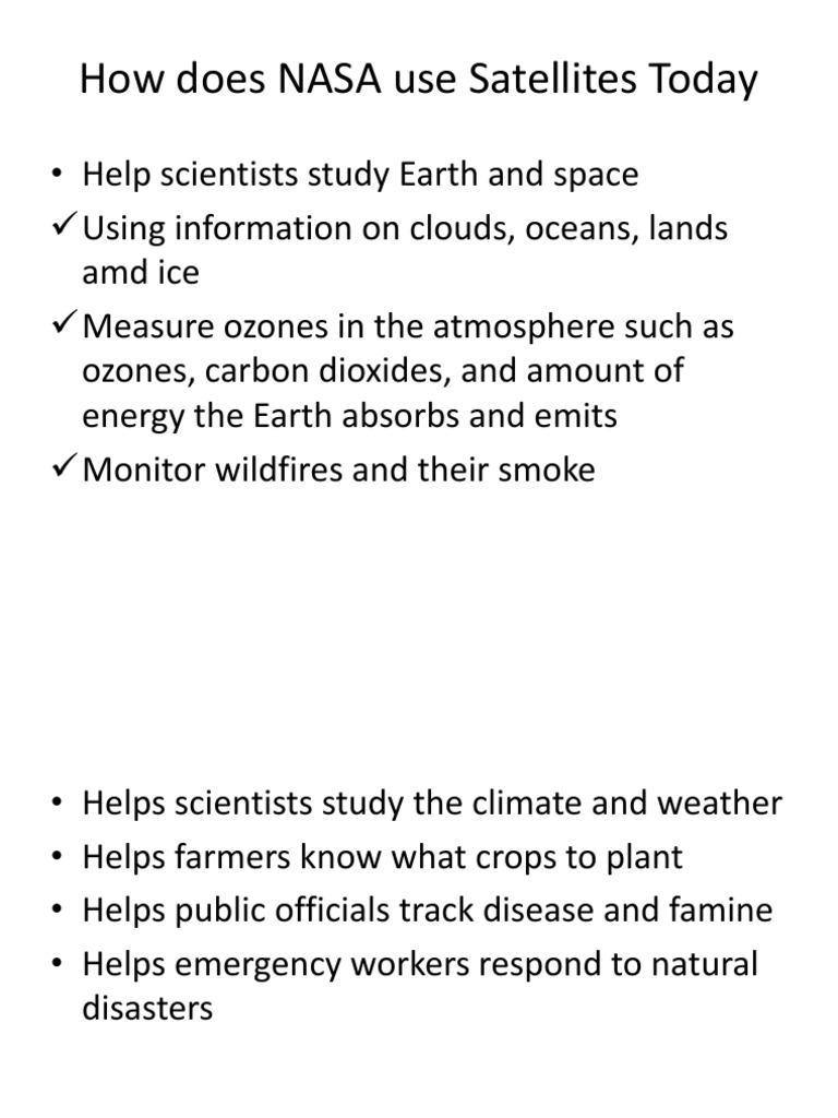 How Does NASA Use Satellites Today | PDF | Satellite | Outer Space