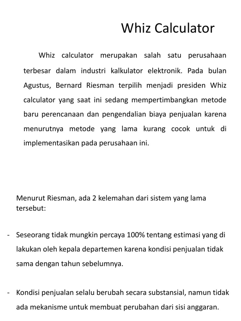 Whiz Calculator | PDF