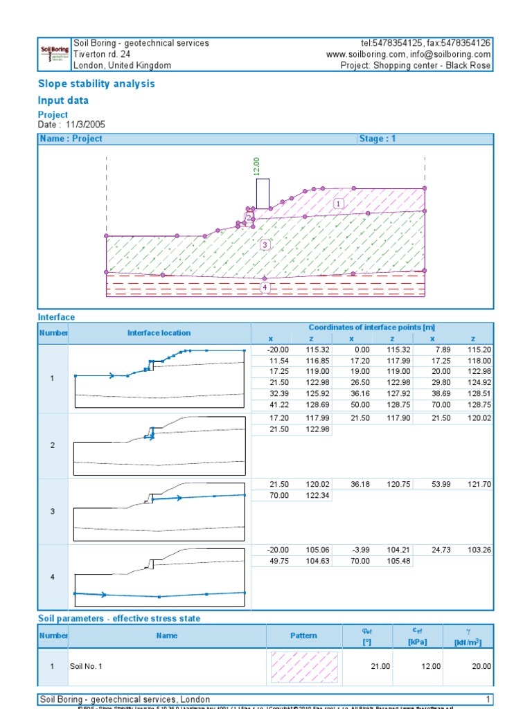 Slope Stability Sample Report PDF | PDF | Geotechnical Engineering ...