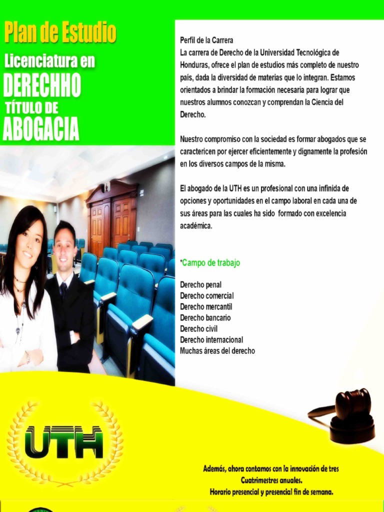 Pensum UTH Derecho PDF | PDF