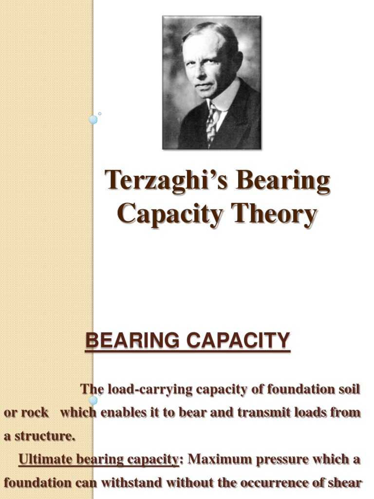 Terzaghi's Bearing Capacity Explained | PDF