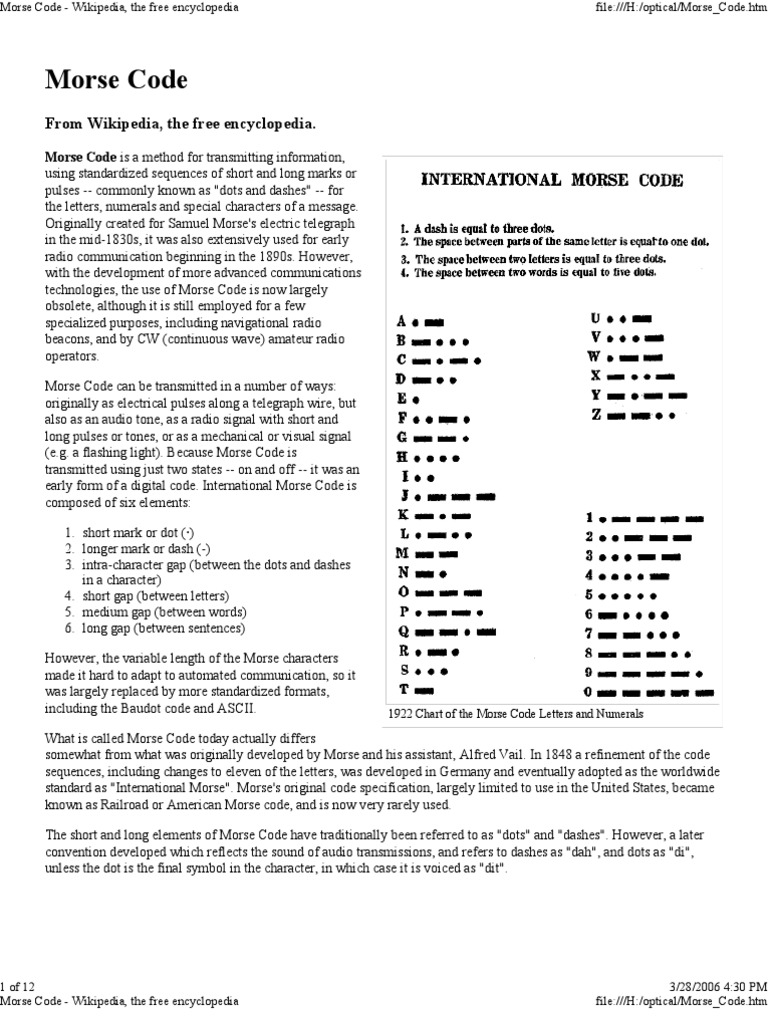 Morse Code | PDF | Radio | Telecommunications