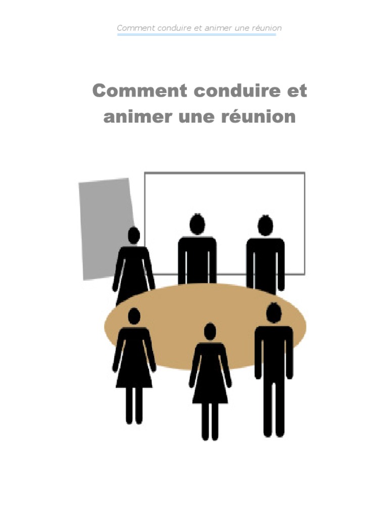 Conduite et animation de réunion efficace | PDF | Réflexion | Consultant