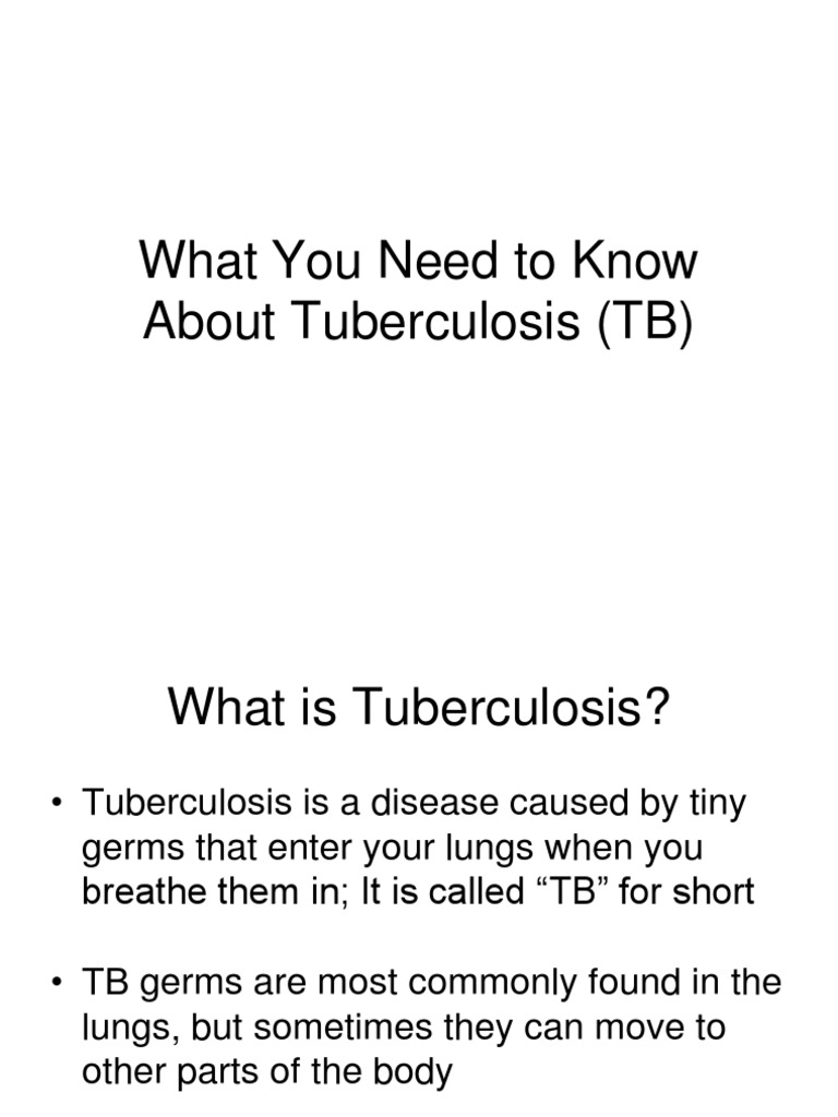 Tuberculosis Slides | PDF | Tuberculosis | Infection