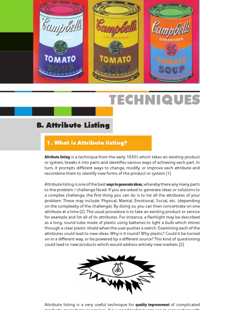 Attribute Listing | PDF | Photovoltaics | Brainstorming