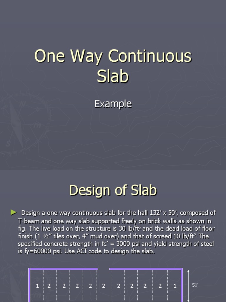 One Way Continuous Slab | PDF