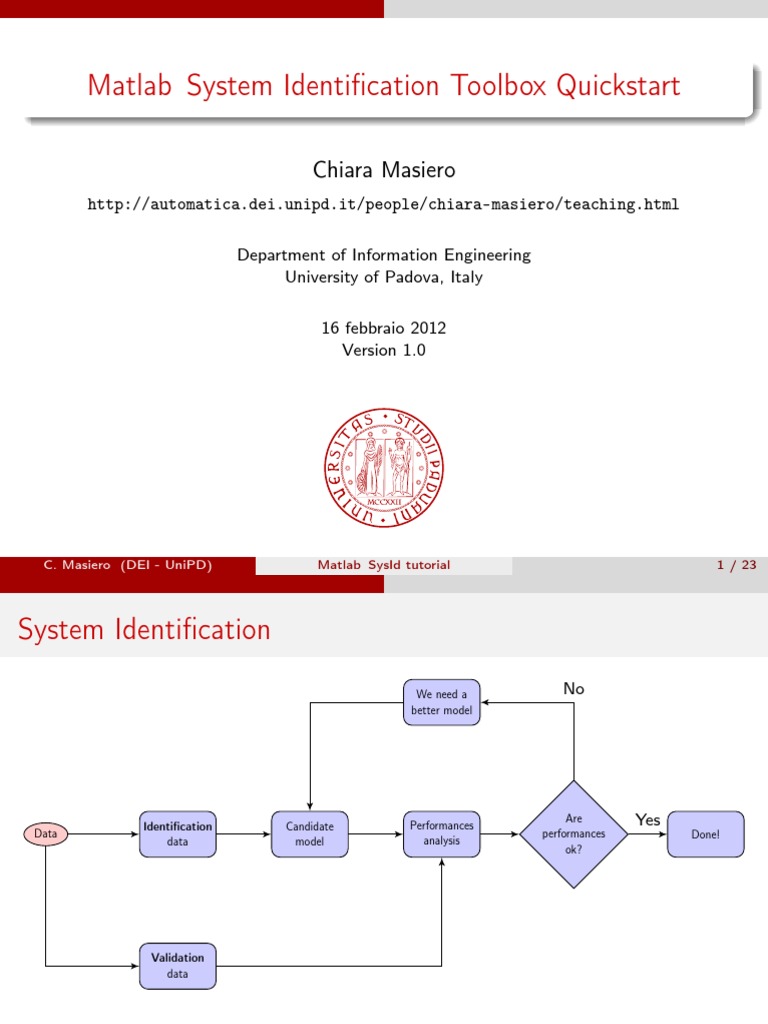 Matlab SysId Tutorial | PDF | Teaching Methods & Materials