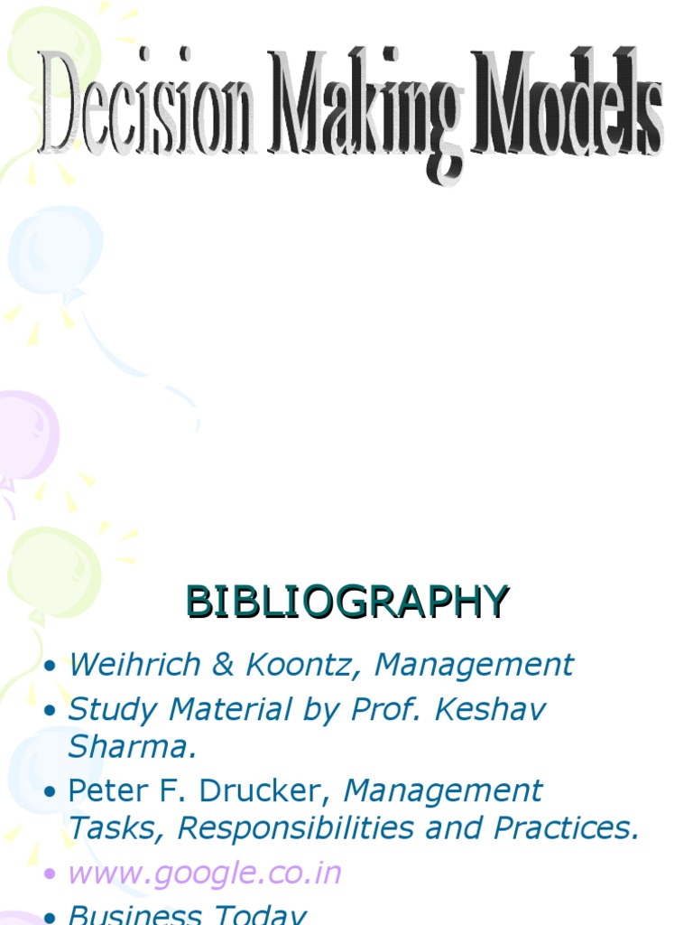 Decision Making Models | PDF | Decision Making | Psychological Concepts