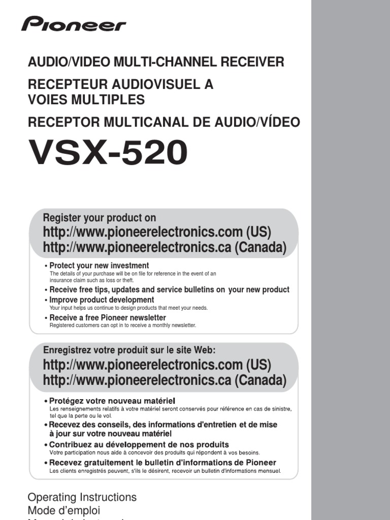 VSX 520 PDF | PDF | Hdmi | Video