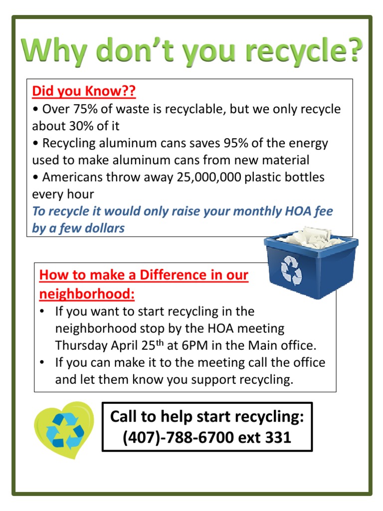 Recycling Flyer | PDF | Home & Garden