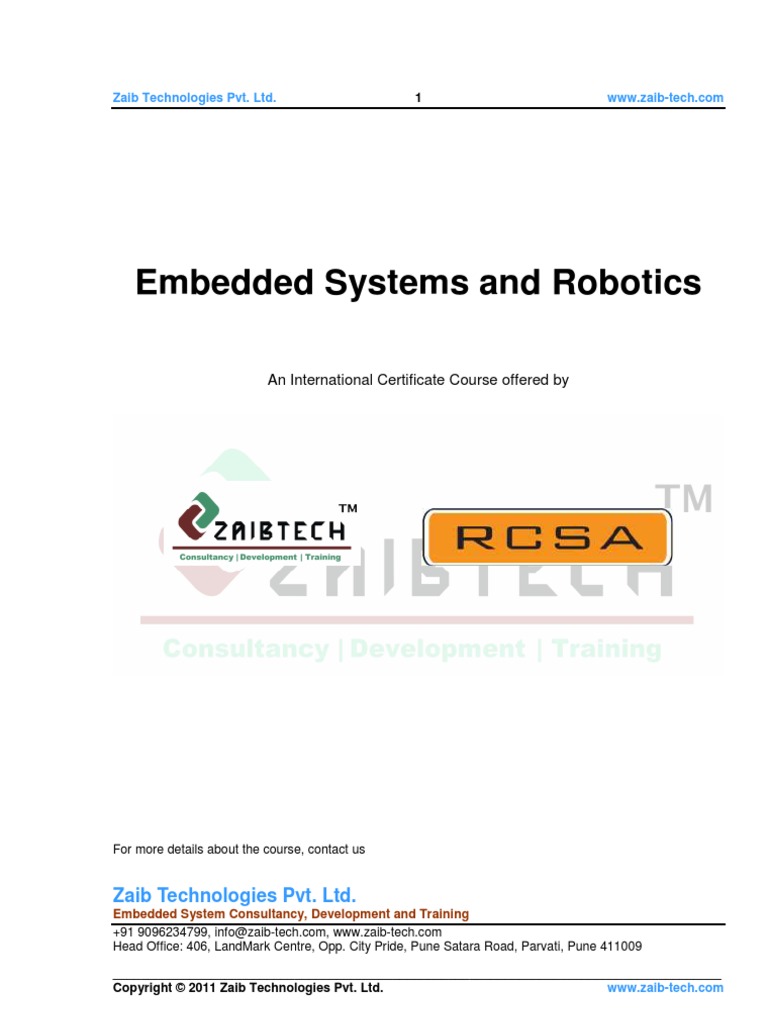 Syllabus - Embedded Systems and Robotics | PDF | Embedded System | Robotics Syllabus - Embedded Systems and Robotics | PDF | Embedded System | Robotics