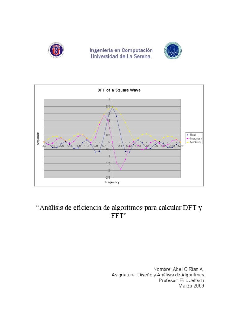 Análisis de eficiencia de algoritmos para calcular DFT y FFT ...