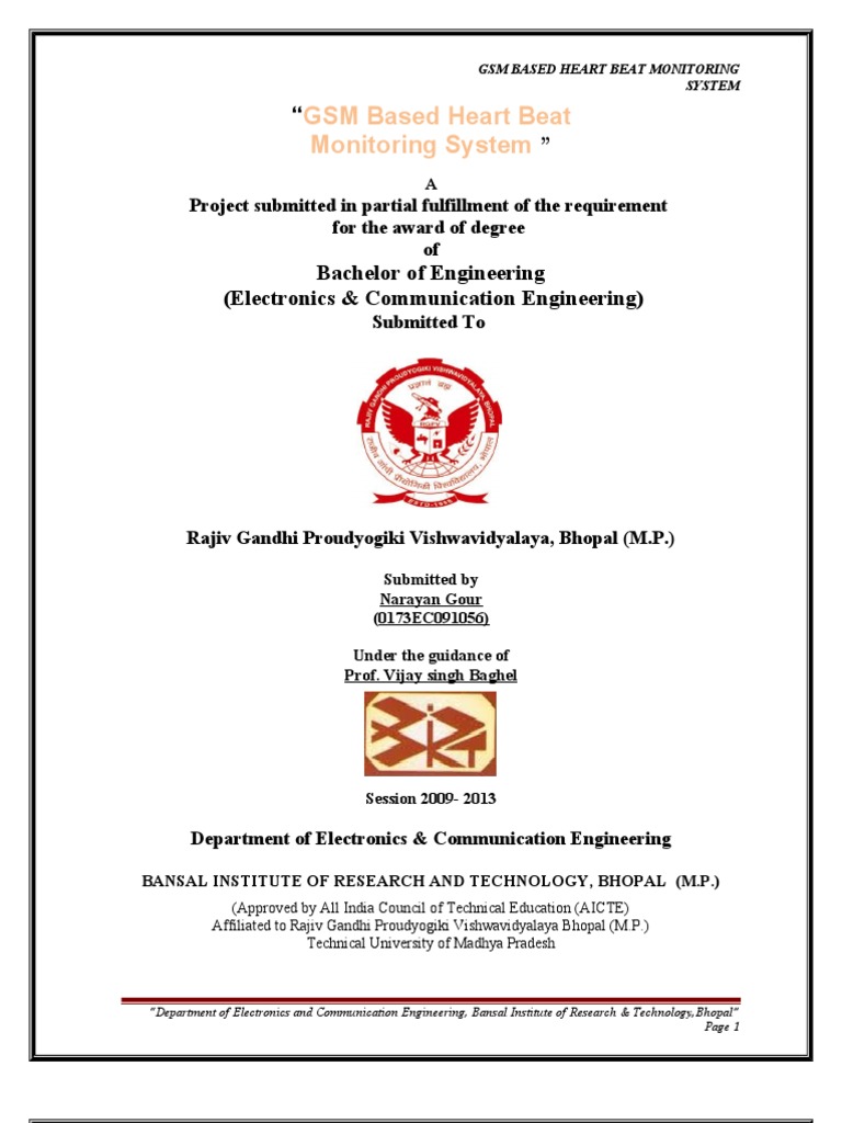 GSM Based Heart Beat Monitoring System | PDF | Diode | Capacitor