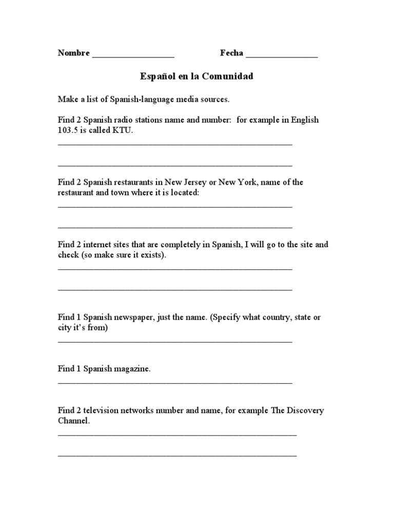 Spanish Media Exploration Guide | PDF