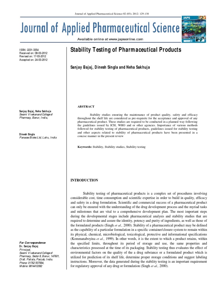 Stability Protocol 1 | PDF | Shelf Life | Pharmaceutical Formulation