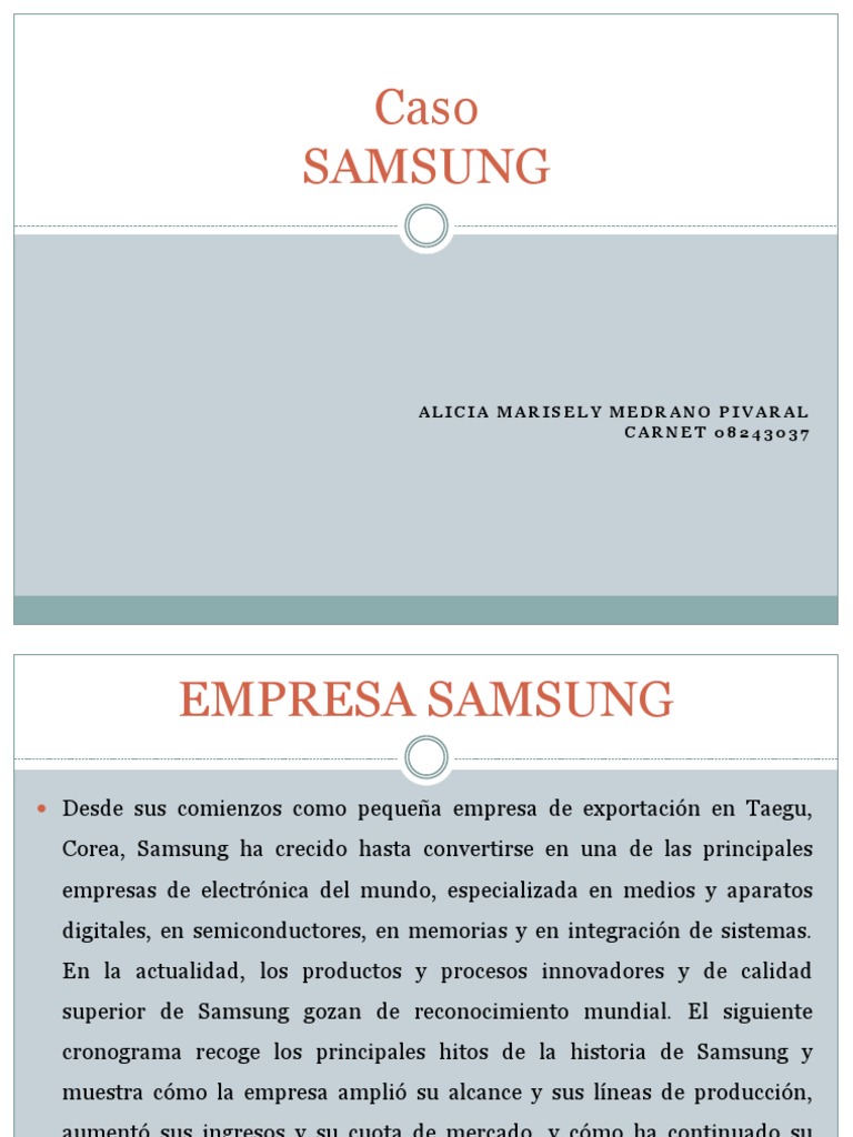 Caso Samsung | PDF | Samsung | Calidad (comercial)