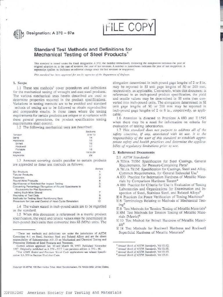 Astm A370 | PDF